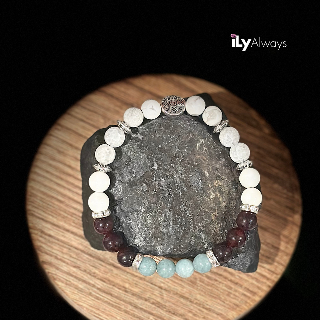 Divine Guidance Balance Inner Harmony Mixed Gemstone Stretch Bracelet Original 8mm